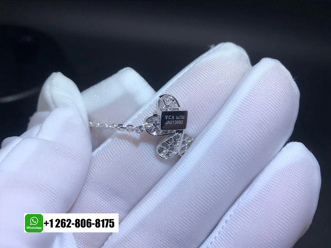 Custom Van Cleef & Arpels 18K White Gold Diamond 9 Flowers Frivole ...